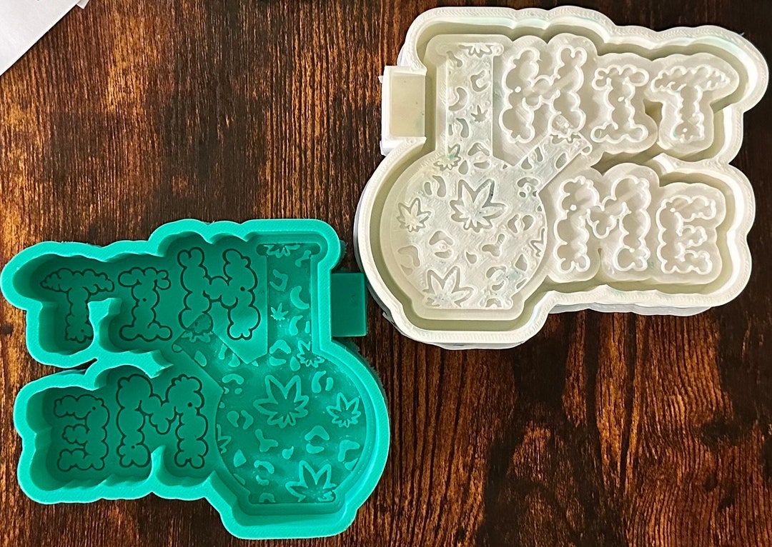 Leopard Print “hit Me” Bong Freshie Mold - Etsy