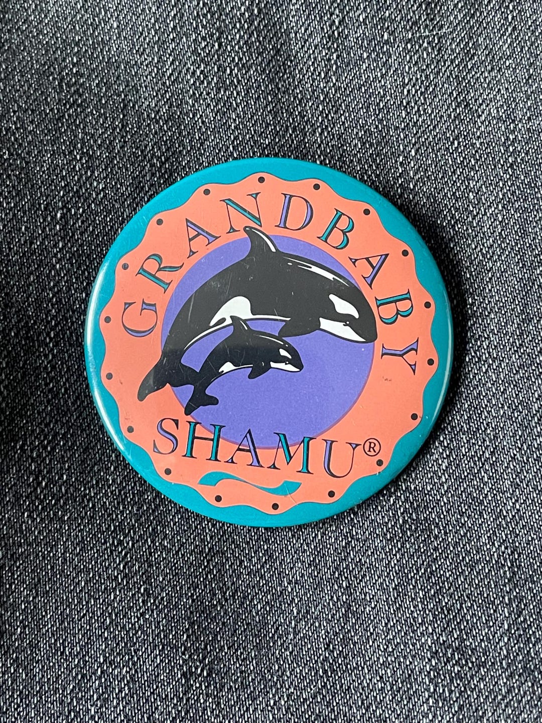Vintage Grandbaby Shamu Button Seaworld Orca Souvenir Pin - Etsy