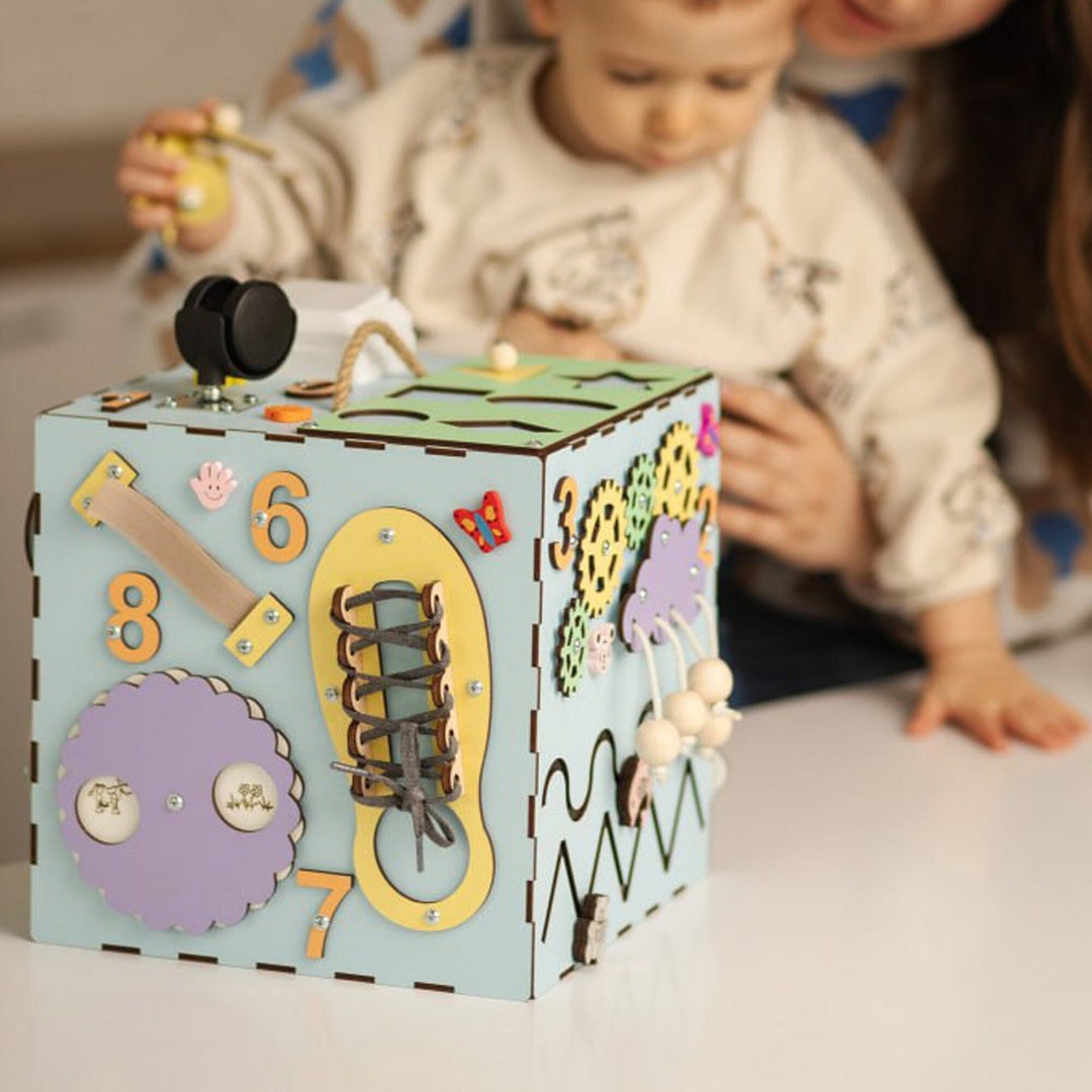 Wooden Activity Cube, Busy Board, Play Cube, Sensory Cube, Activity ...