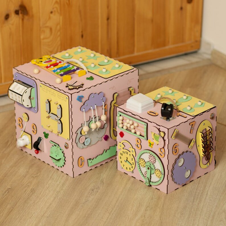 Wooden Toys Cube, Busy Cube Montessori, Busy Board Cube, Toys With Name ...