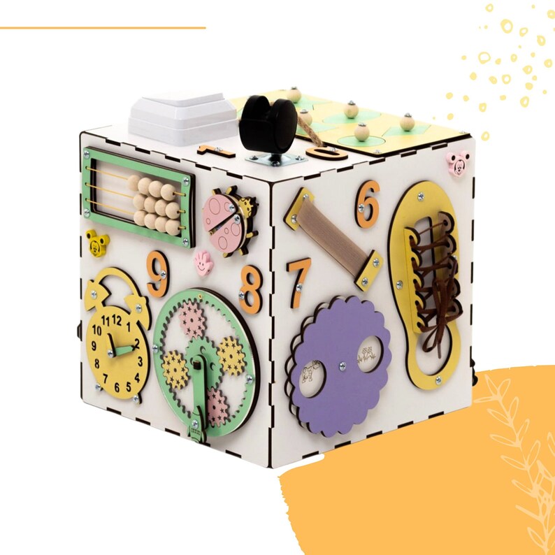 Wooden Toys Cube, Busy Cube Montessori, Busy Board Cube, Toys With Name ...