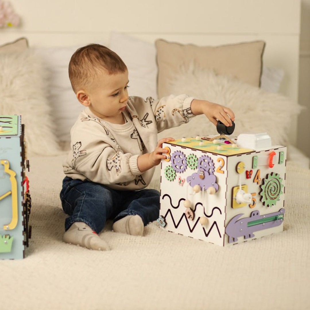 Wooden Toys Cube, Busy Cube Montessori, Busy Board Cube, Toys With Name ...