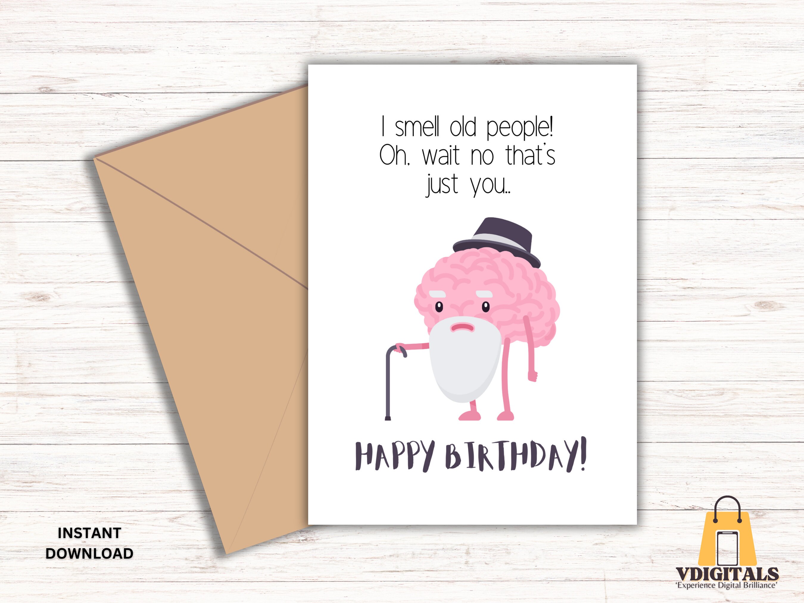Funny Birthday Card Printable and Digital Birthday Card Funny Greetings ...