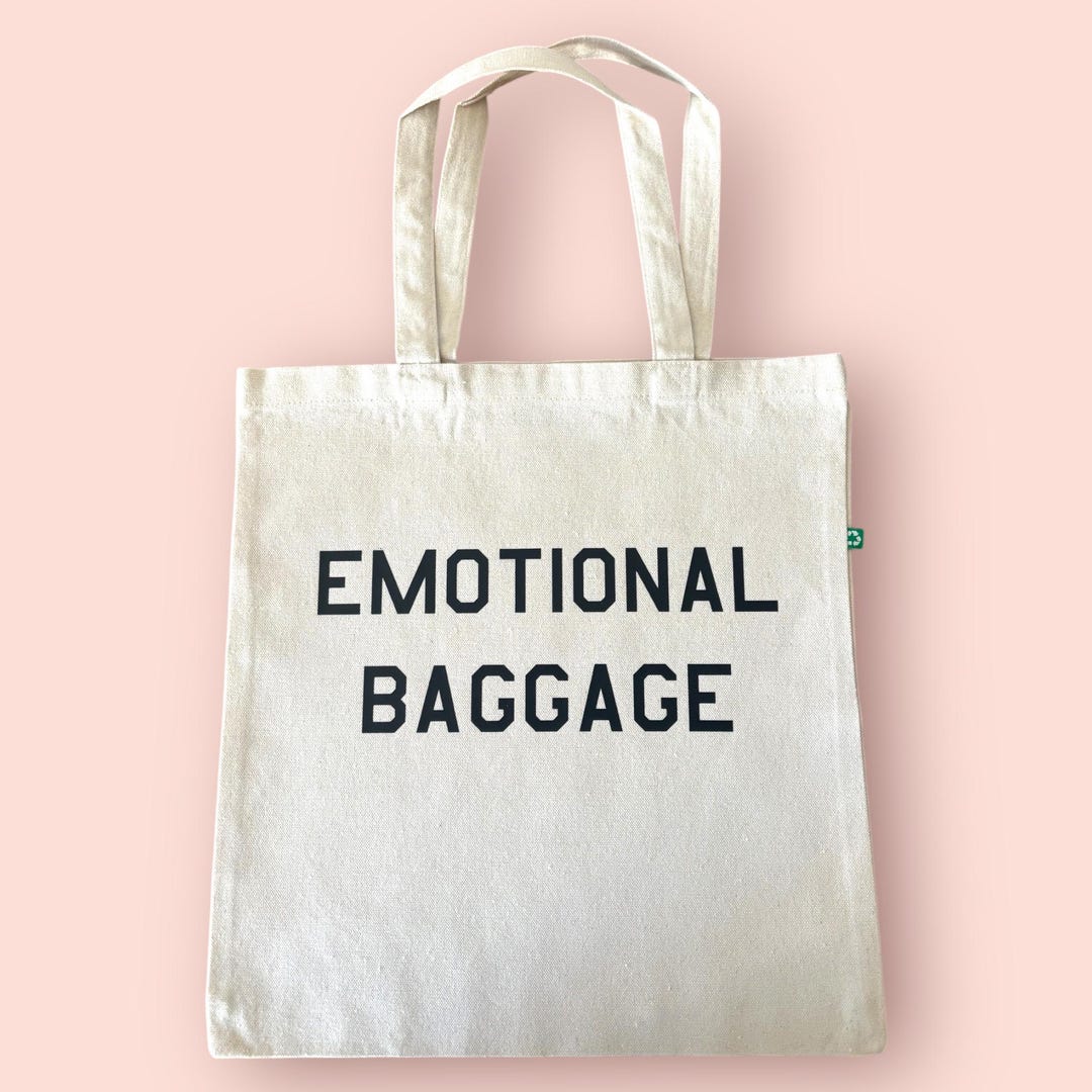 Emotional Baggage Thick Recycled Cotton Canvas Tote Bag - Etsy