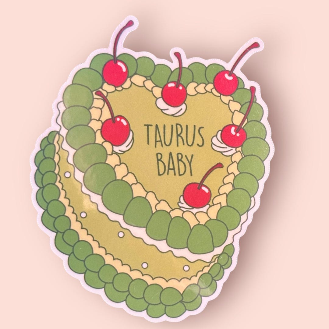 Holographic Taurus Baby Cake Sticker - Etsy