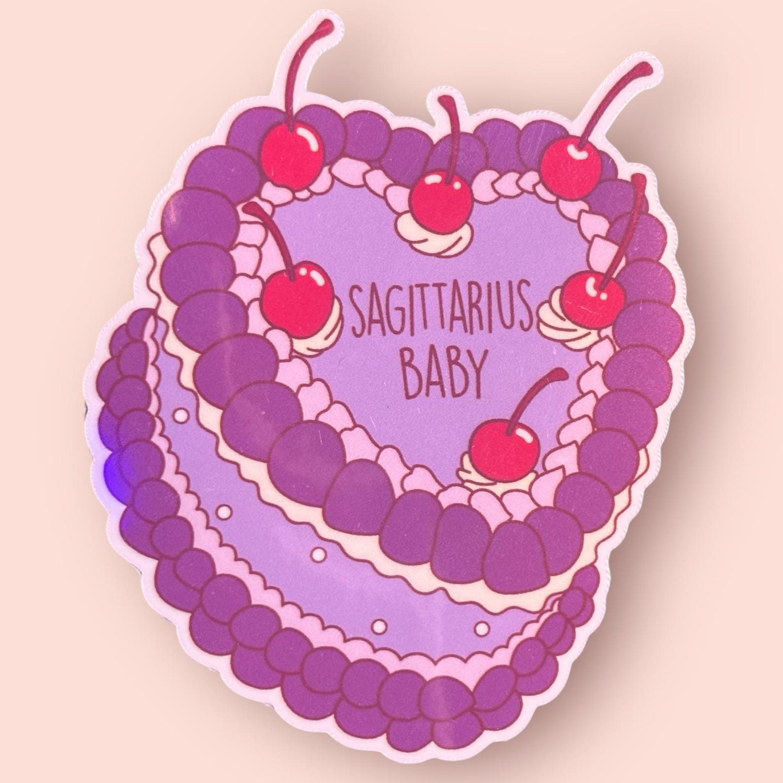 Holographic Sagittarius Baby Cake Sticker - Etsy