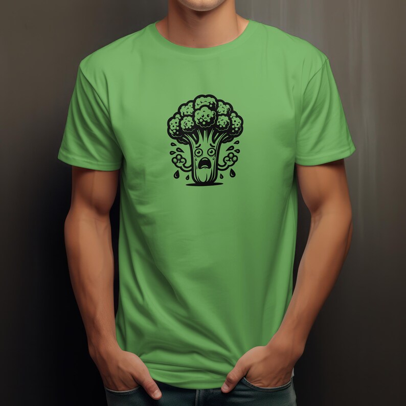 Funny Broccoli SVG | Cute Cartoon Veggie Cut File (digital Download) - Etsy