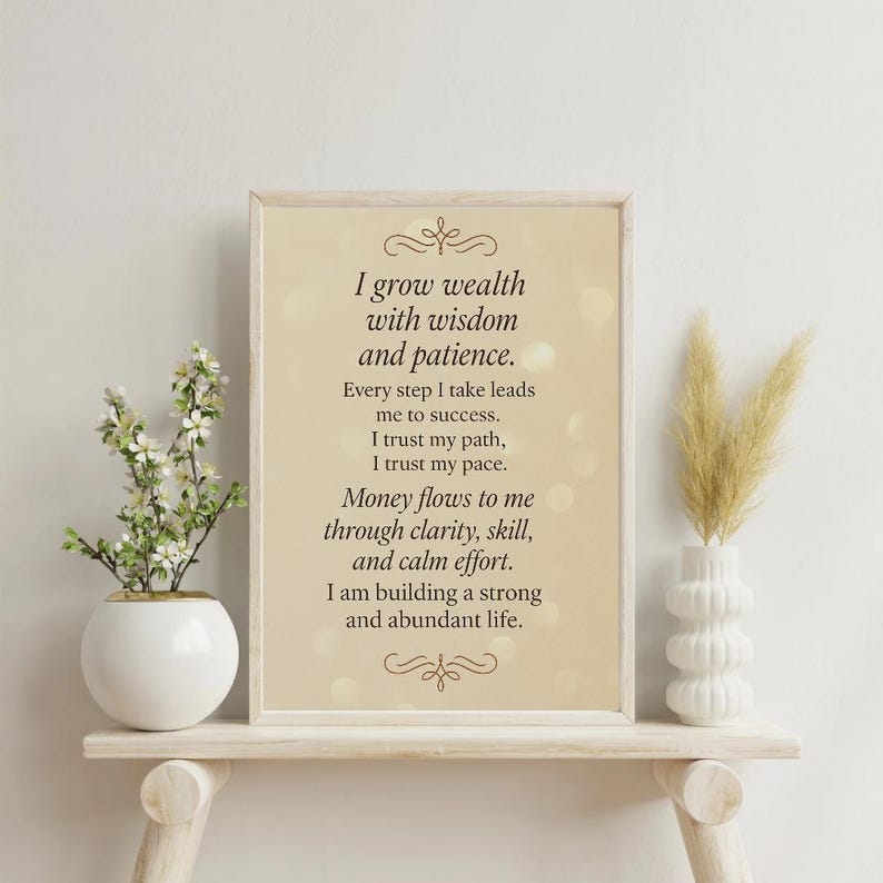 Daily Positive Affirmations Printable | Minimalist Wall Art for Self ...