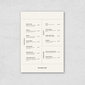 Modern Pricing Menu Template – Editable Canva Design for Restaurant ...