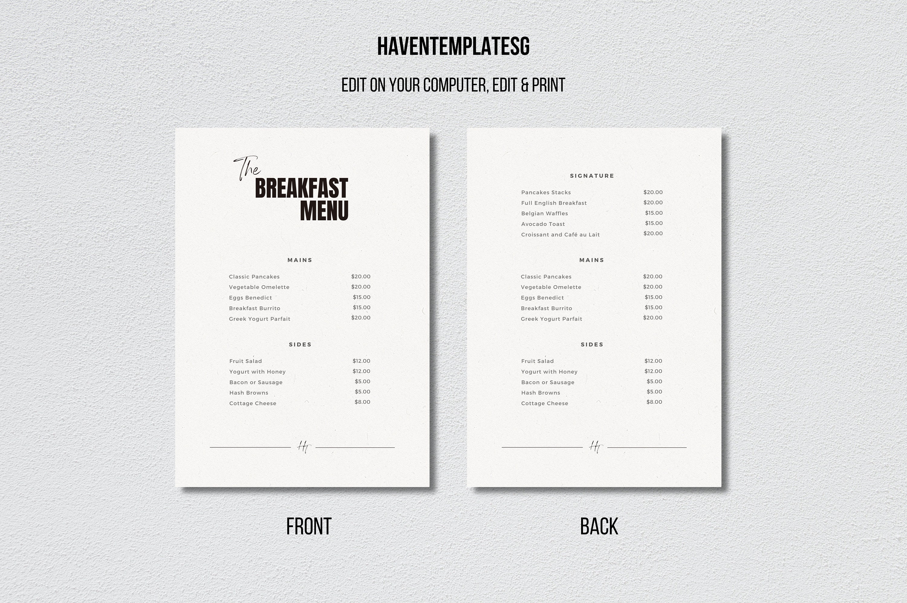 Menu, Menu Template, Restaurant Menu, Bar Menu, Pricing Menu ...