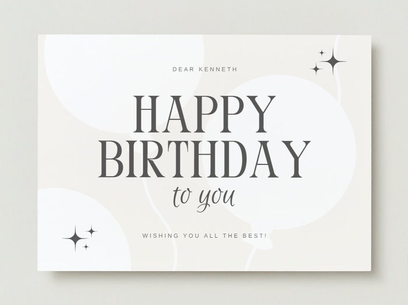 Happy Birthday, Birthday, Card, Design, Template, Canva, Birthday Card ...