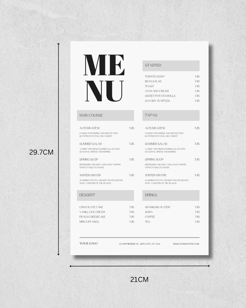 Menu, Menu Template, Restaurant Menu, Bar Menu, Pricing Menu ...