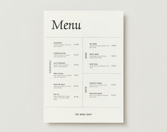 Menu, Menu Template, Restaurant Menu, Bar Menu, Pricing Menu ...