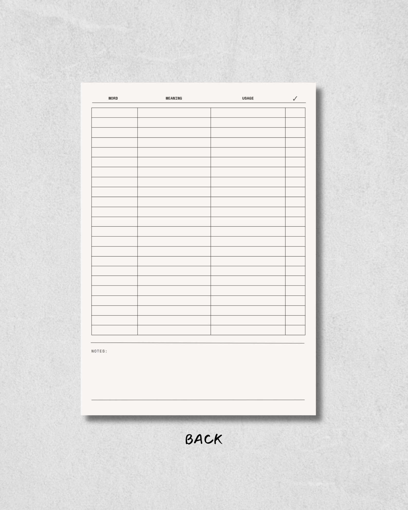 Language Learning | Vocabulary | Worksheet | Modern & Clean | Study ...