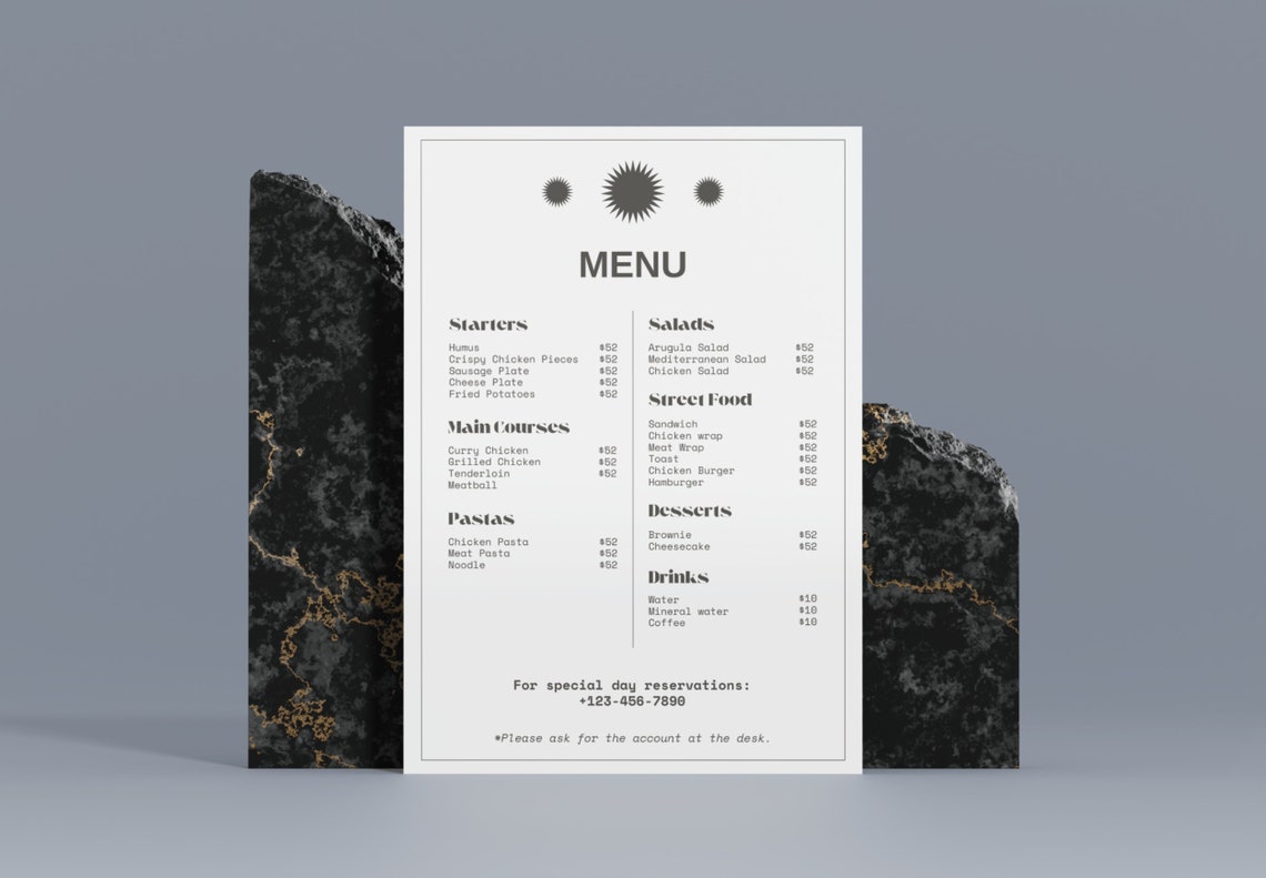 Menu, Menu Template, Restaurant Menu, Bar Menu, Pricing Menu ...