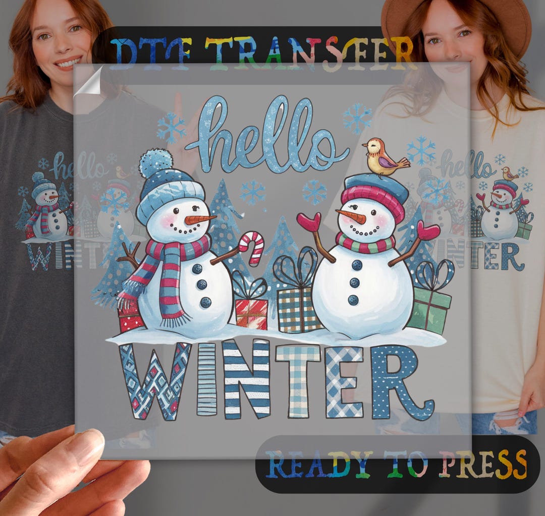 Hello Winter Dtf Transfer, Ready to Press, Heat Transfer, DTF Gang ...