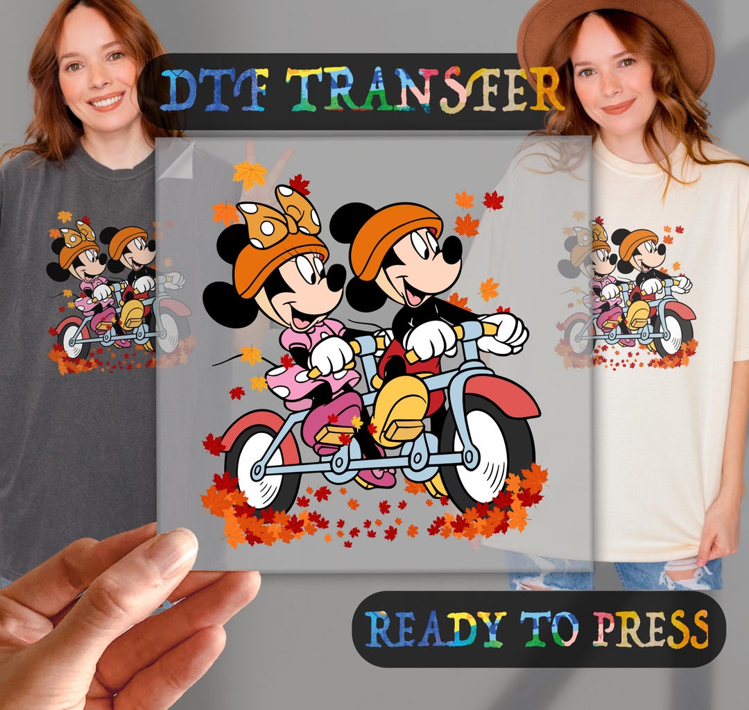 Mickey and Friends Fall Inspired Dtf Transfer, Ready to Press, Heat ...