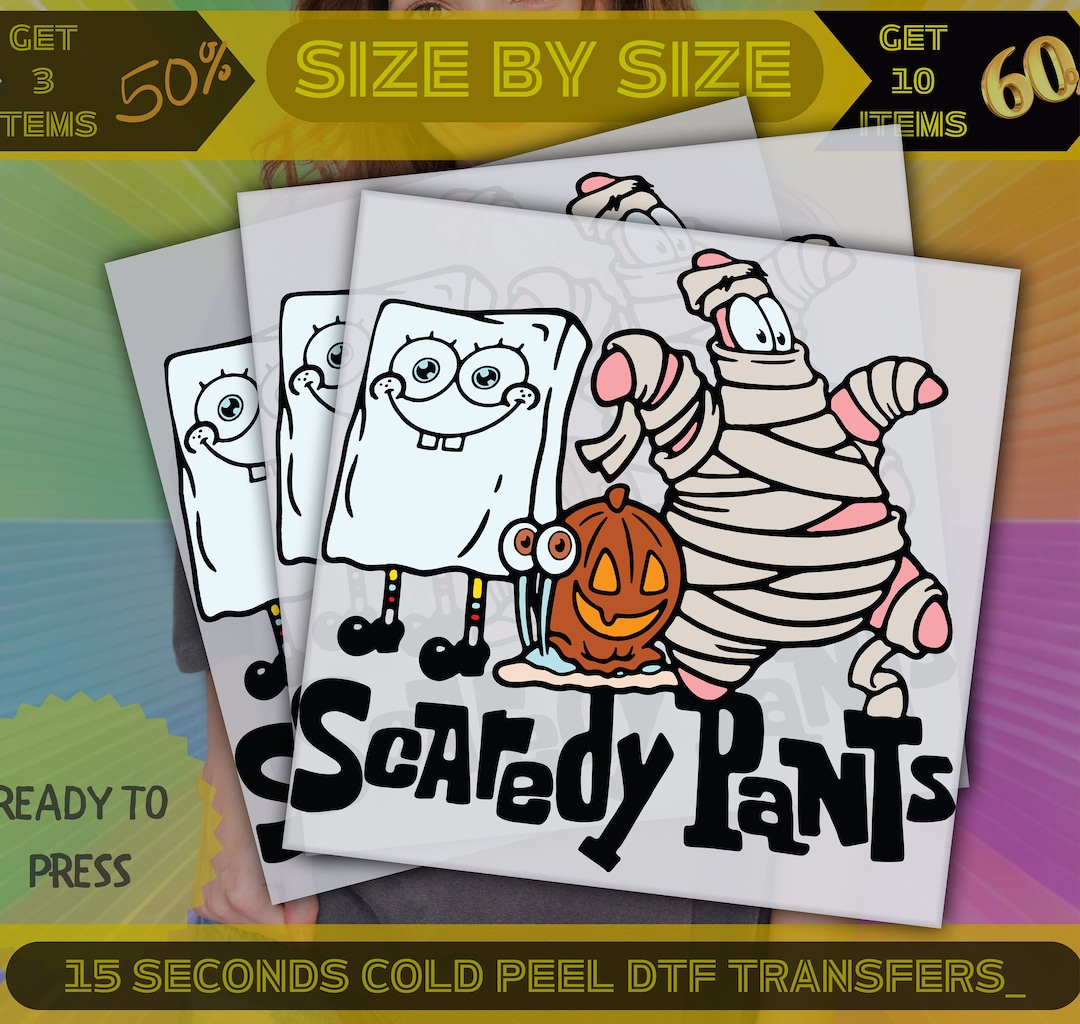 Scaredy Pants Halloween Costume, Happy Halloween Dtf Transfer, Ready to ...