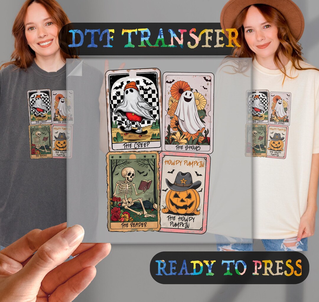 The Creep the Ghost the Reader the Howdy Pumpkin Tarot Card Themed Dtf ...