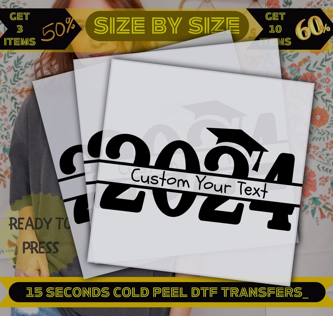 Custom Senior 2024 Ready to Press, Graduation Dtf Transfer ...