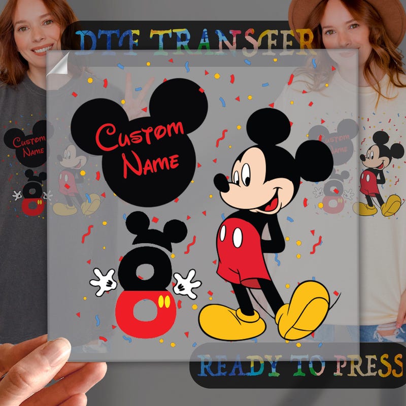 Mickey Mouse Iron on Heat Transfer - Etsy