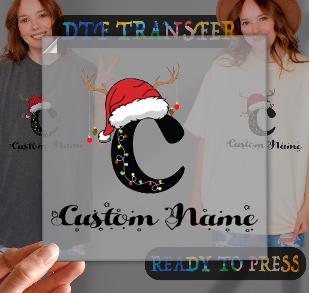 Christmas Custom Name Dtf Transfer, Ready to Press, Heat Transfer, Gang ...