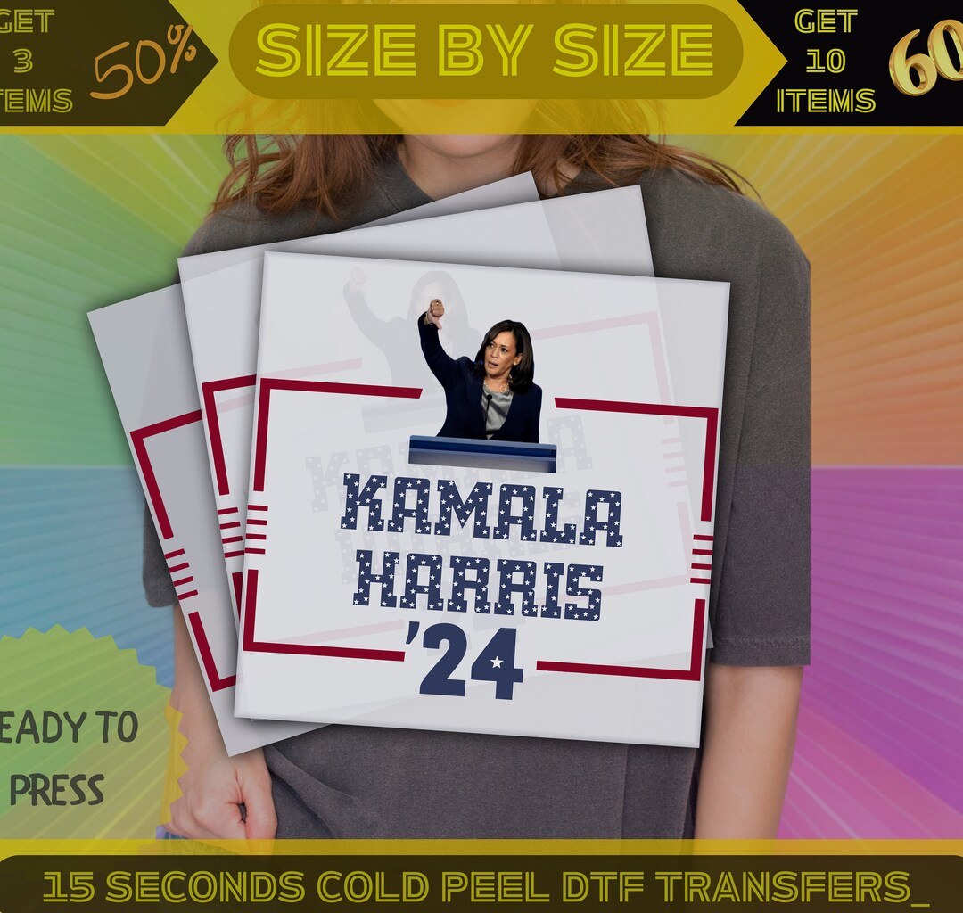 Kamala Harris 2024 Dtf Transfer, Ready to Press, Heat Transfer, DTF ...