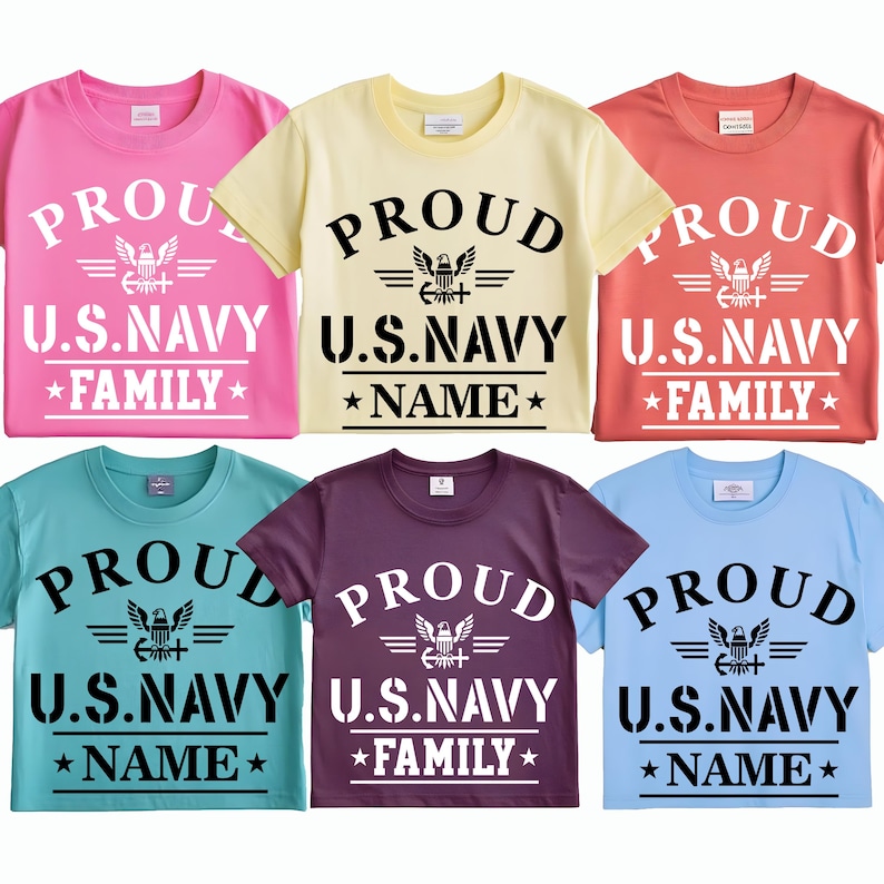 Personalized Proud Navy Family Dtf Transfer, Retro Navy Graduation ...