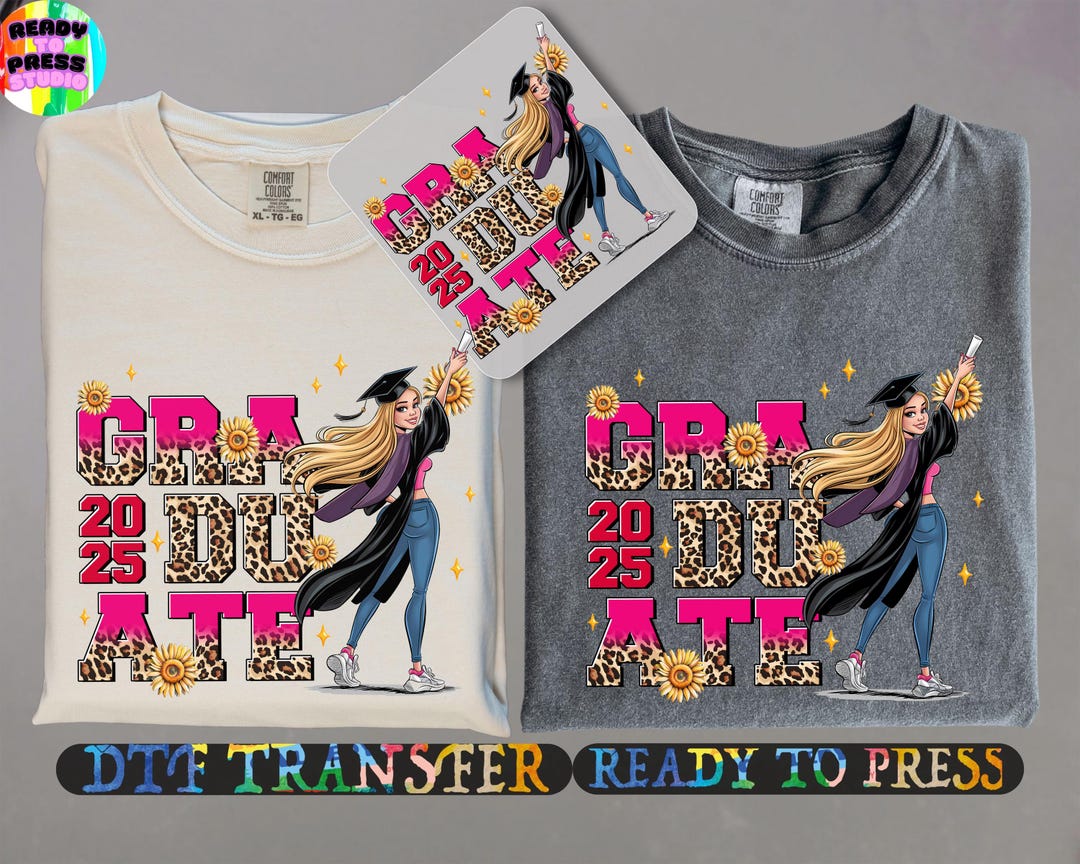 Leopard Graduate 2025 Dtf Transfer, Ready to Press, Heat Transfer ...