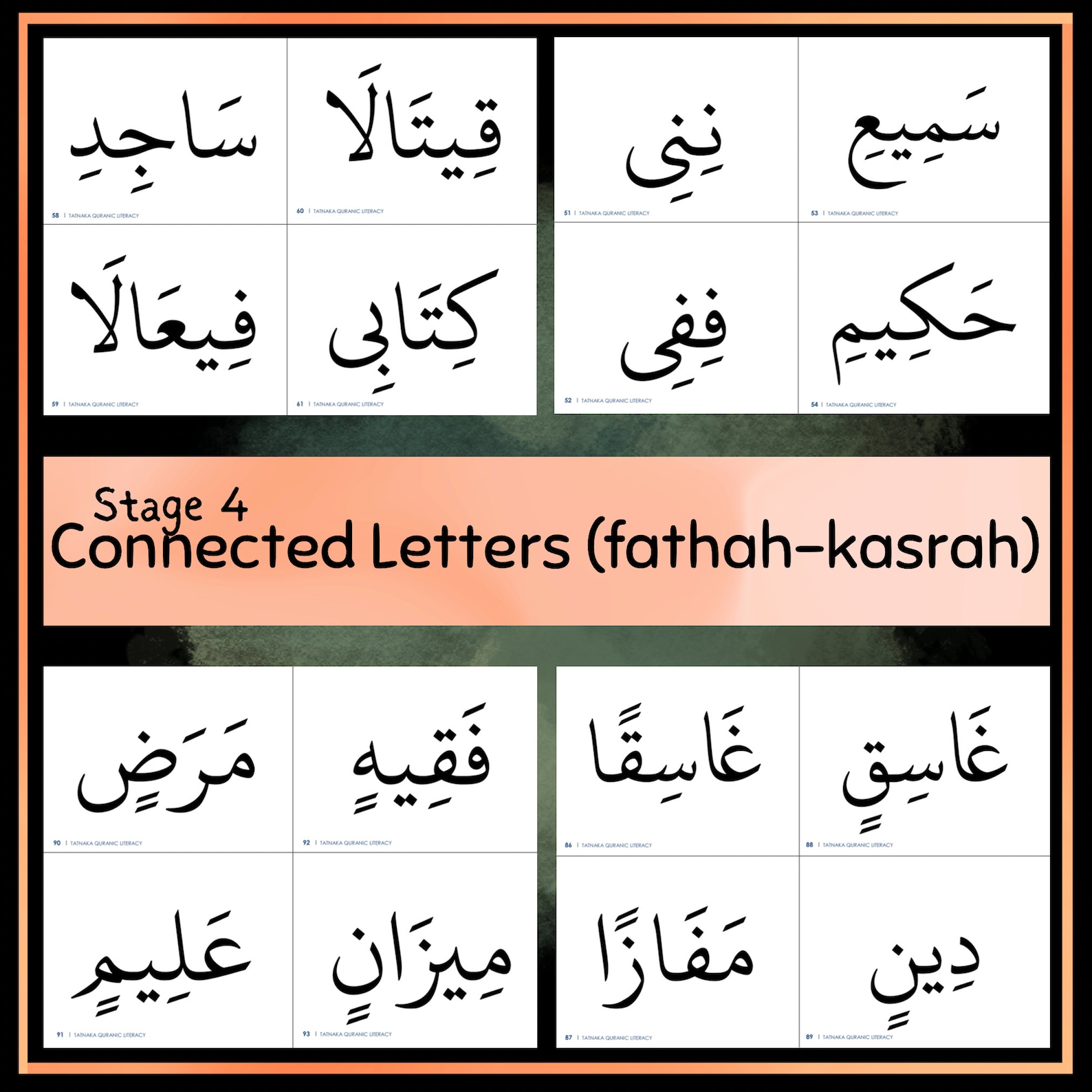 Arabic Hijaiyah Letters Alphabet Printable Quran Learning البطاقات ...