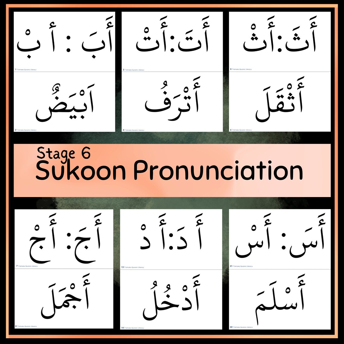 Arabic Hijaiyah Letters Alphabet Printable Quran Learning البطاقات ...