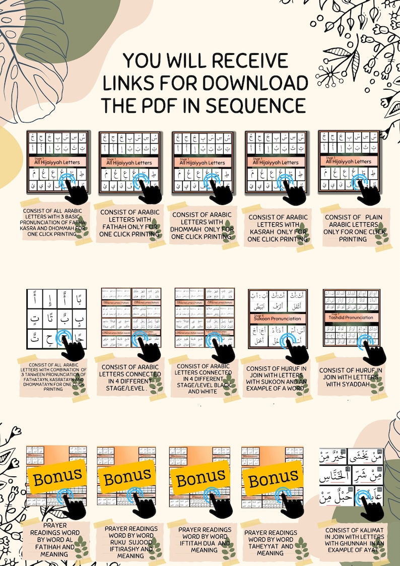 Arabic Hijaiyah Letters Alphabet Printable Quran Learning البطاقات ...