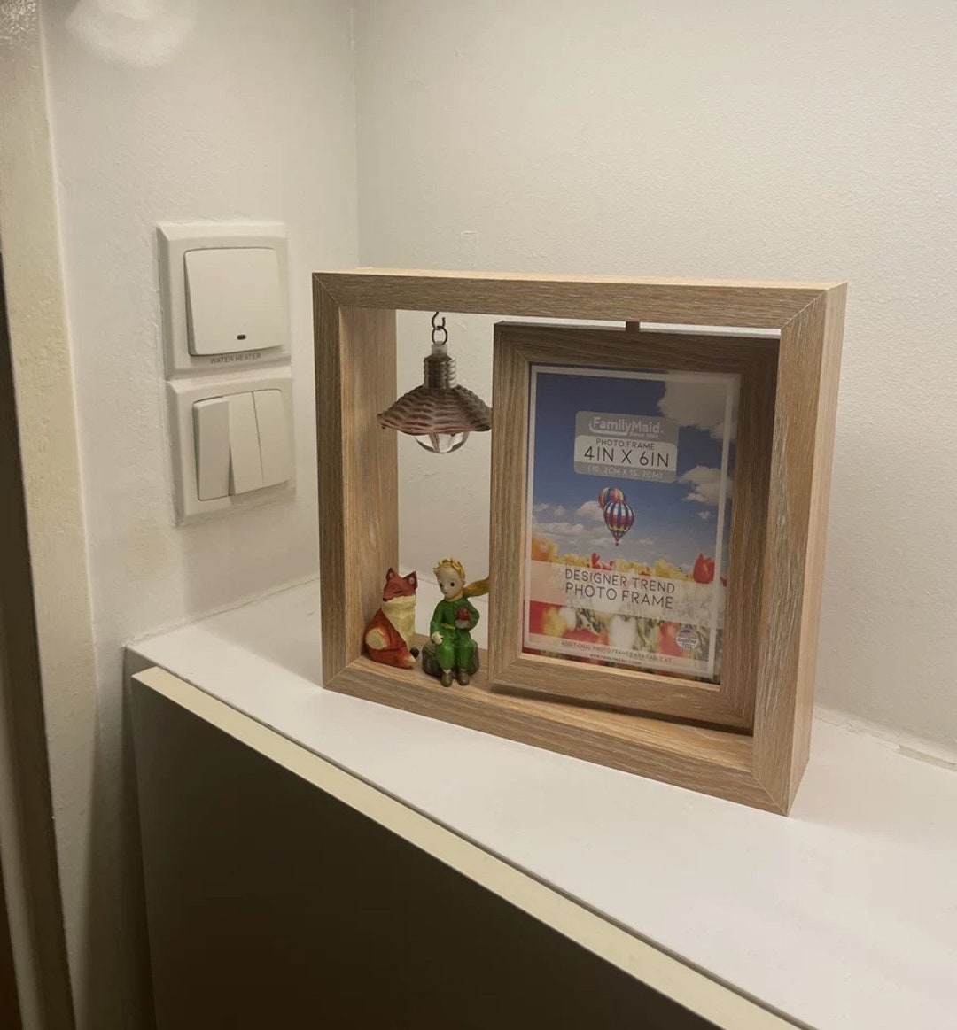 Handmade DIY Light Rotating Double-sided Photo Frame Custom 4x6 Picture ...
