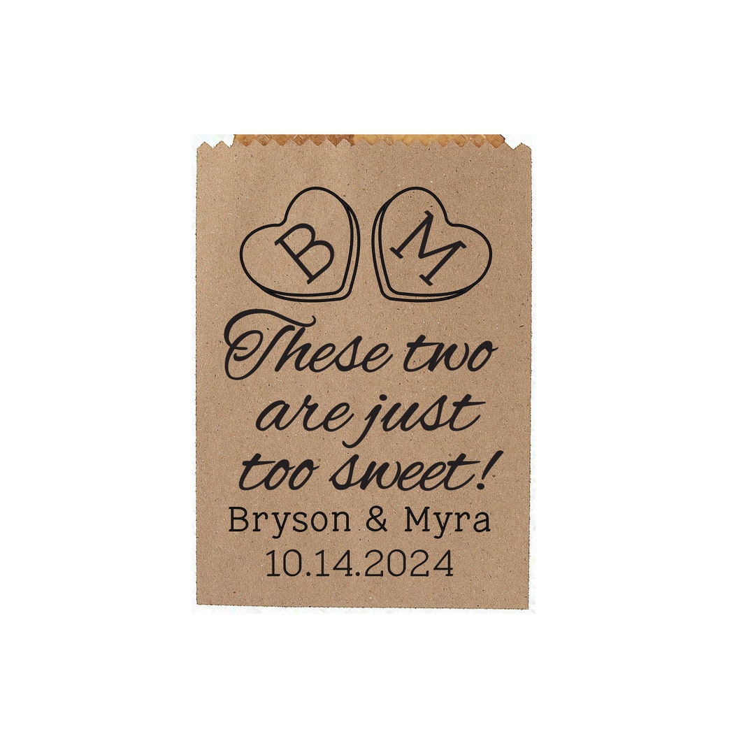 Too Sweet Candy Hearts Wedding, Anniversary, Engagement Paper Treat ...