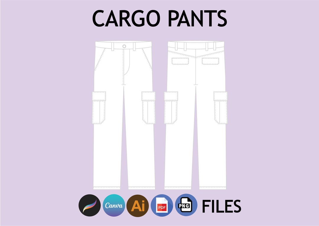 Cargo Pants Mockup Fashion Wear Digital Clothing Procreate Mockup ...