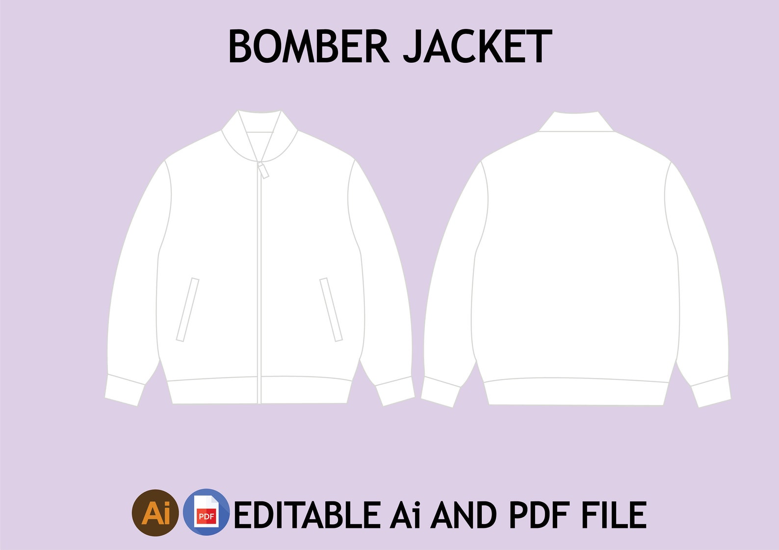 Streetwear Bomber Jacket Template Mock up Fashion Wear Digital Clothing ...