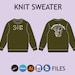 Knit Sweater Mockup Fashion Wear Digital Clothing Procreate Mockup ...