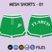 Streetwear Mesh Shorts Mock up Fashion Wear Digital Clothing Procreate ...