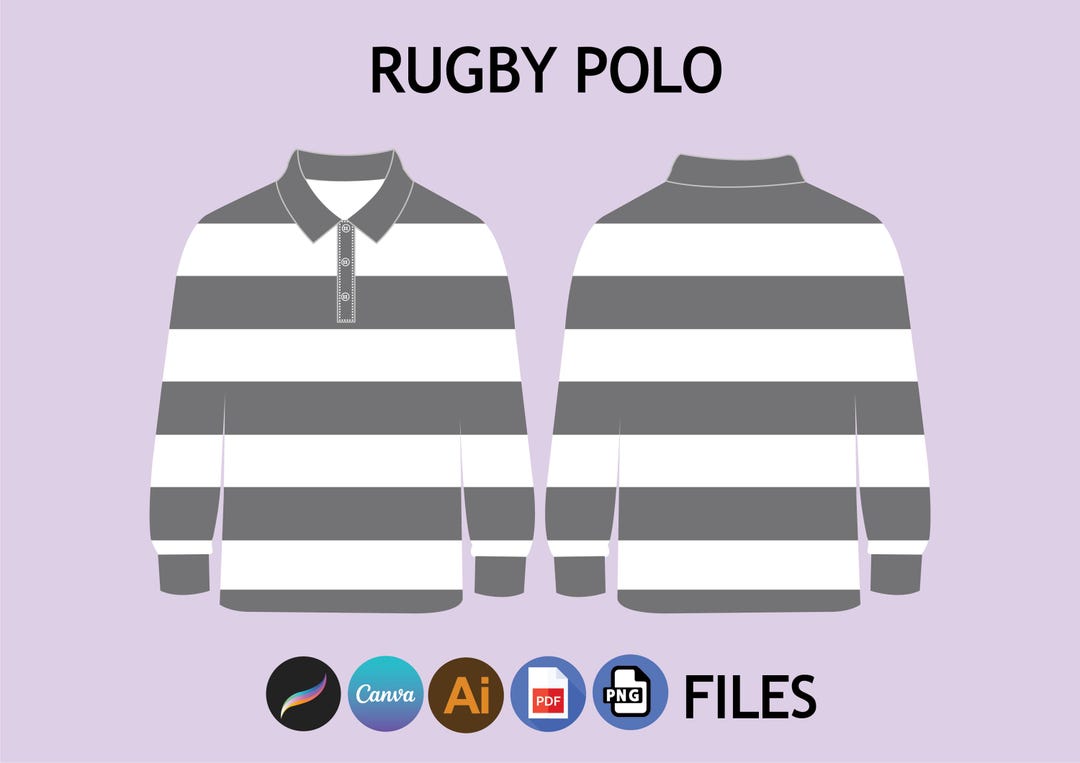 Streetwear Rugby Polo Shirt Mock up Fashion Wear Digital Clothing ...