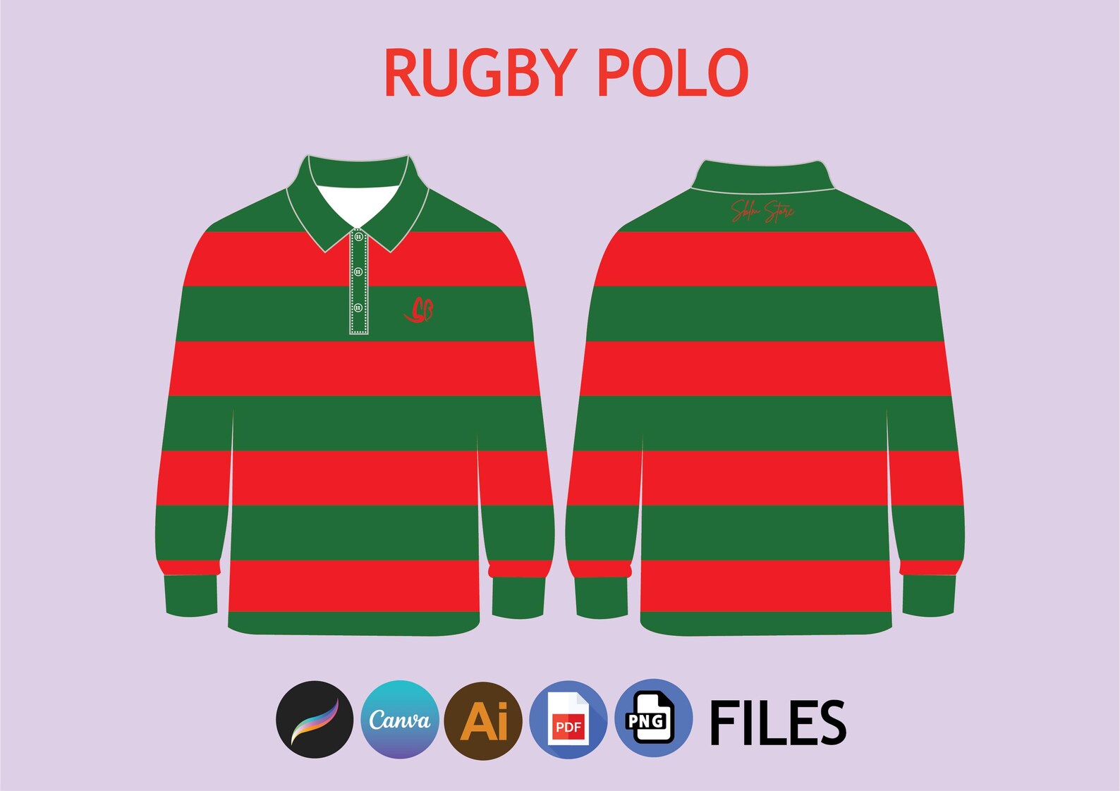Streetwear Rugby Polo Shirt Mock up Fashion Wear Digital Clothing ...