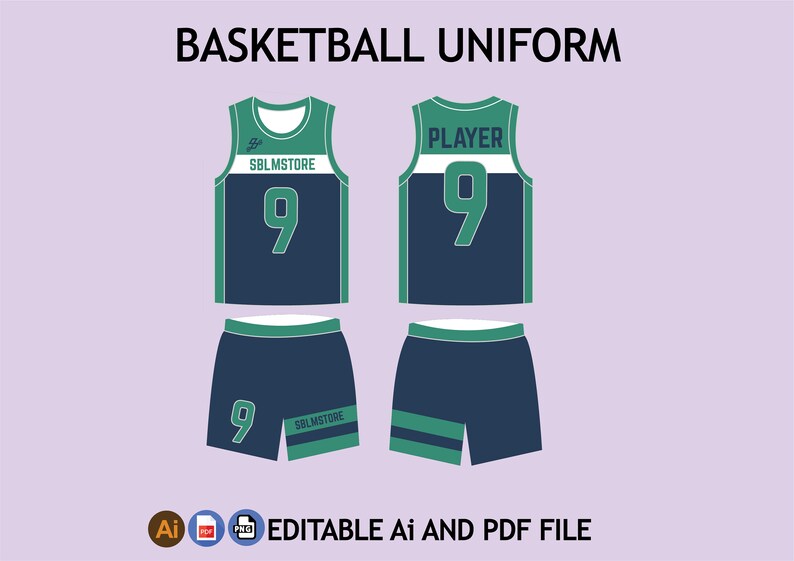 Basketball Uniform Mockup Fashion Wear Digital Clothing Procreate ...