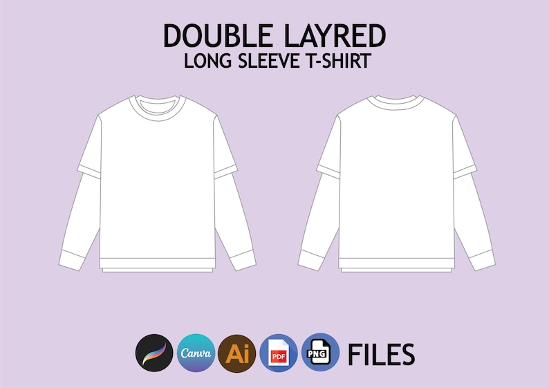 Streetwear Double Layered T Shirt Mock up Fashion Wear Digital Clothing ...