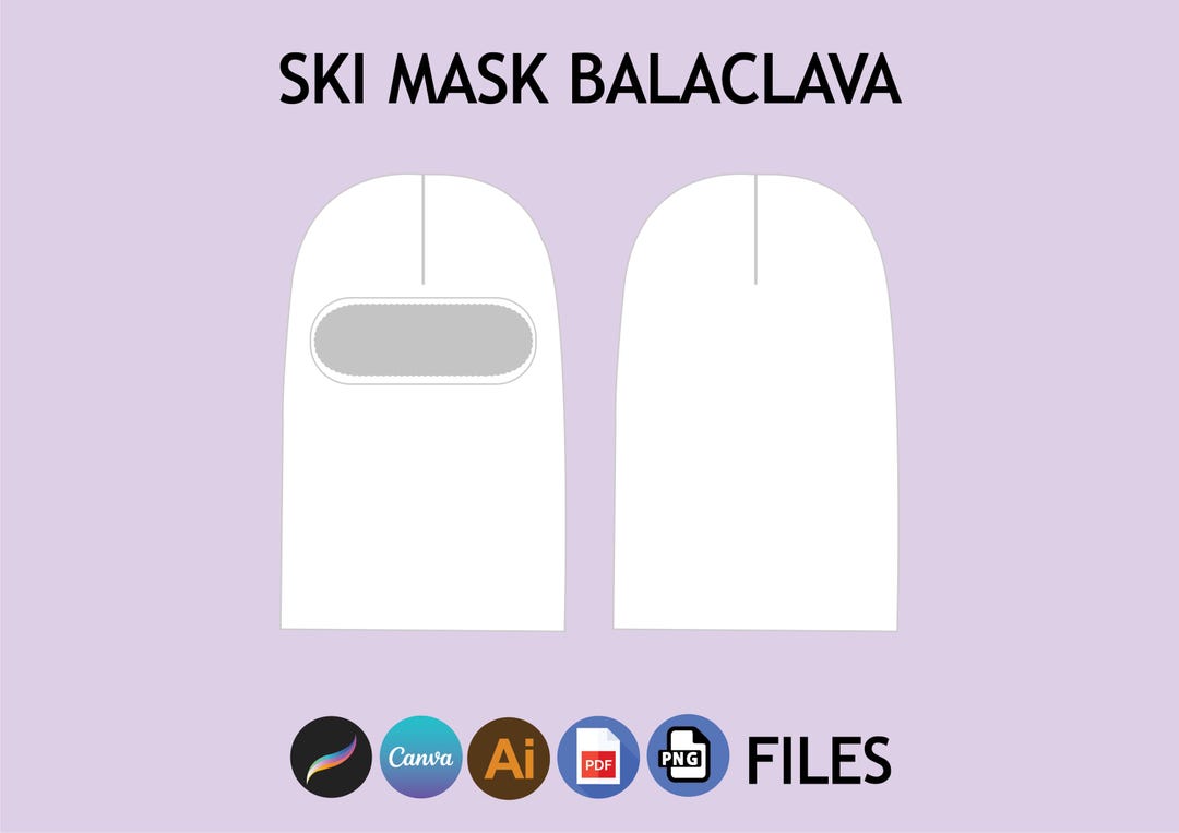 Streetwear Ski Mask Balaclava Mockup Fashion Wear Digital Clothing ...
