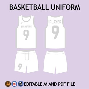 Basketball Uniform Mockup Fashion Wear Digital Clothing Procreate ...