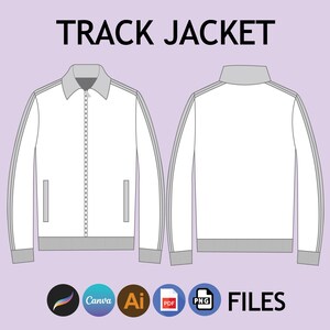 Streetwear Track Jacket Mock up Fashion Wear Digital Clothing Procreate ...