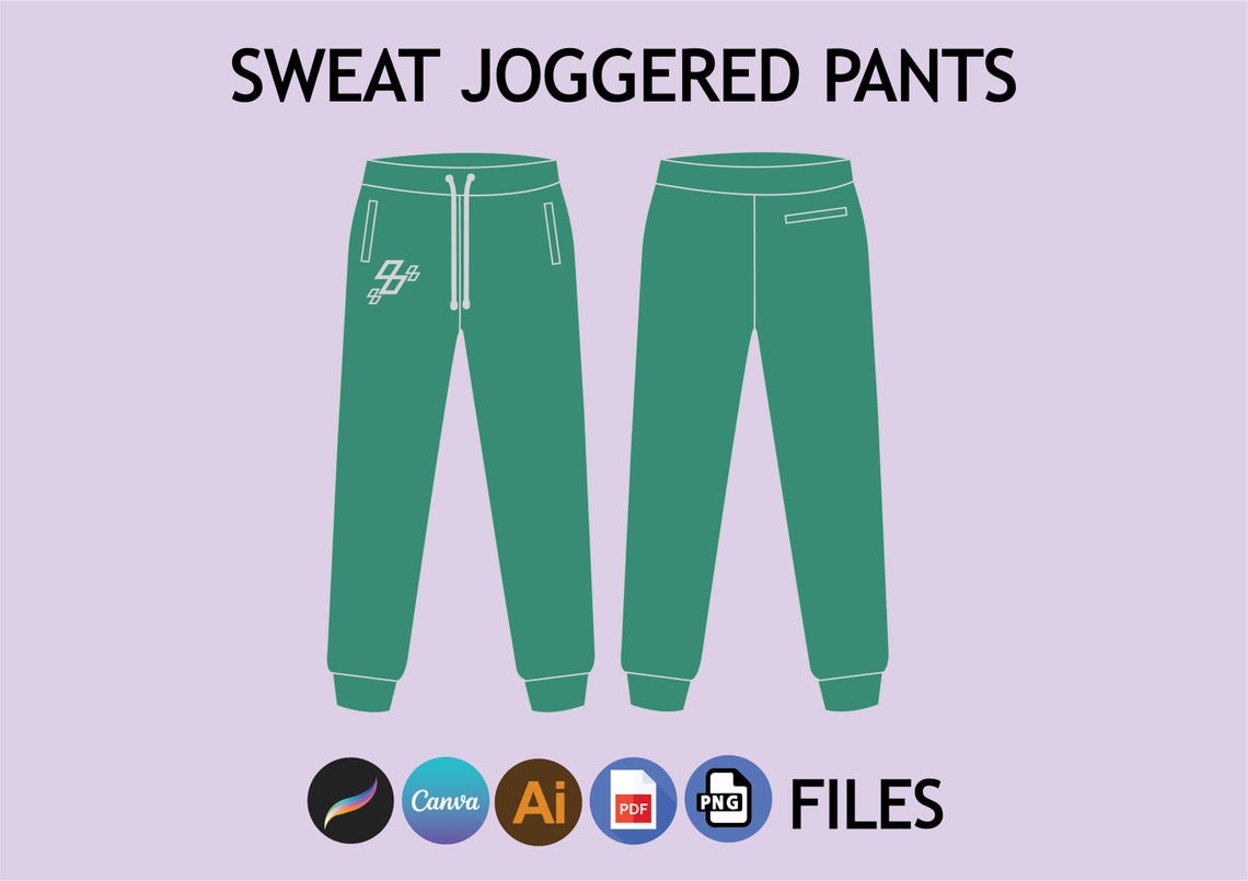 Joggered Pants Mock up Fashion Wear Digital Clothing Procreate Mock up ...
