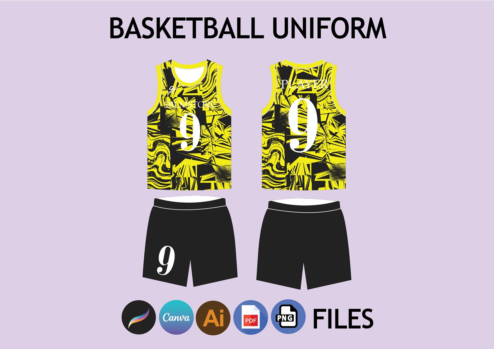 Basketball Uniform Mockup Fashion Wear Digital Clothing Procreate ...