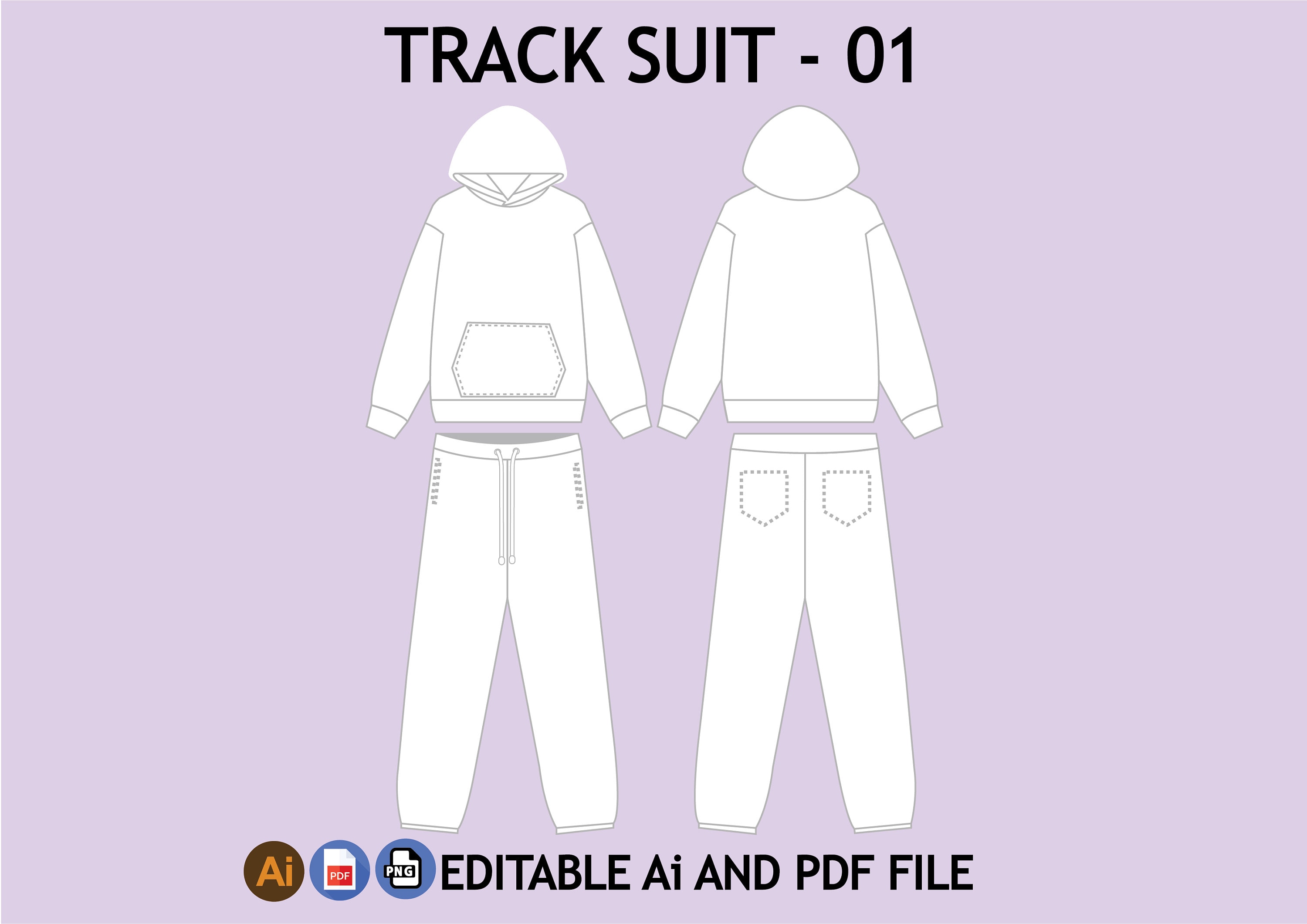 Streetwear Track Suit Mock up Fashion Wear Digital Clothing Procreate ...