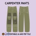 Double Knee Carpenter Pants Mockup Fashion Wear Digital Clothing ...