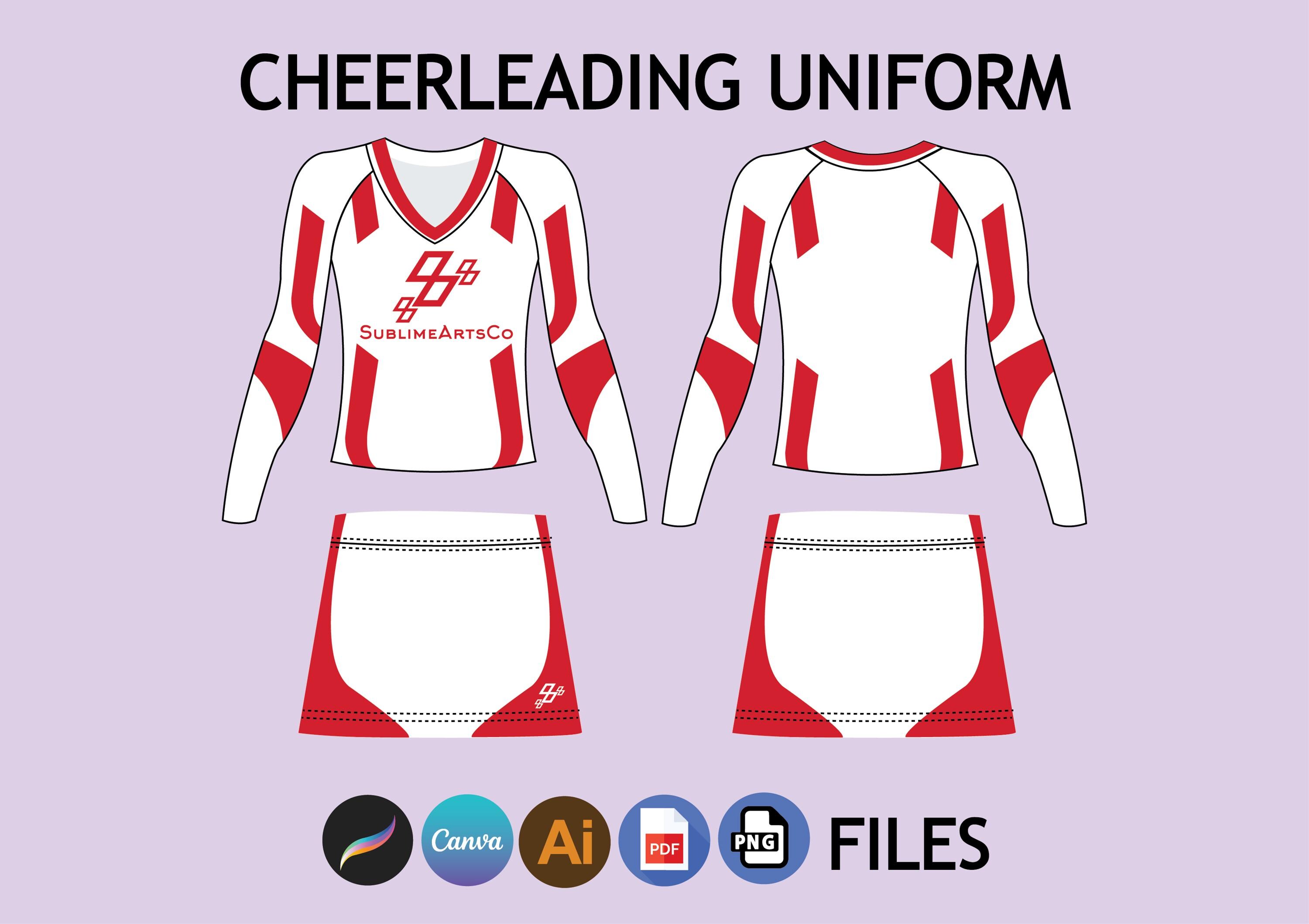 Cheer Leading Uniform Mock up Fashion Wear Digital Clothing Procreate ...